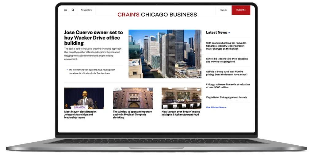 Crain's Chicago unveils redesigned website - Talking Biz News